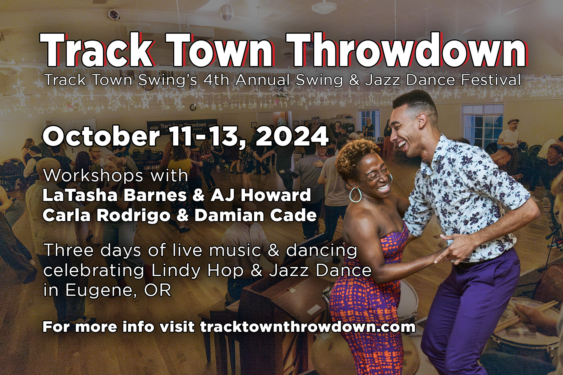 Anniversary Celebration October 11th - 13th - Track Town Swing